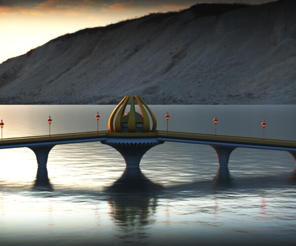 ArtStation - Fantasy Futuristic Bridge 3D model | Resources