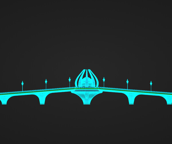ArtStation - Fantasy Futuristic Bridge 3D model | Resources