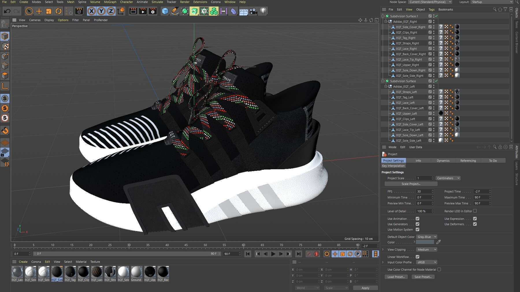 ArtStation - Adidas EQT Bask ADV Black & White with 4K PBR Textures | Resources