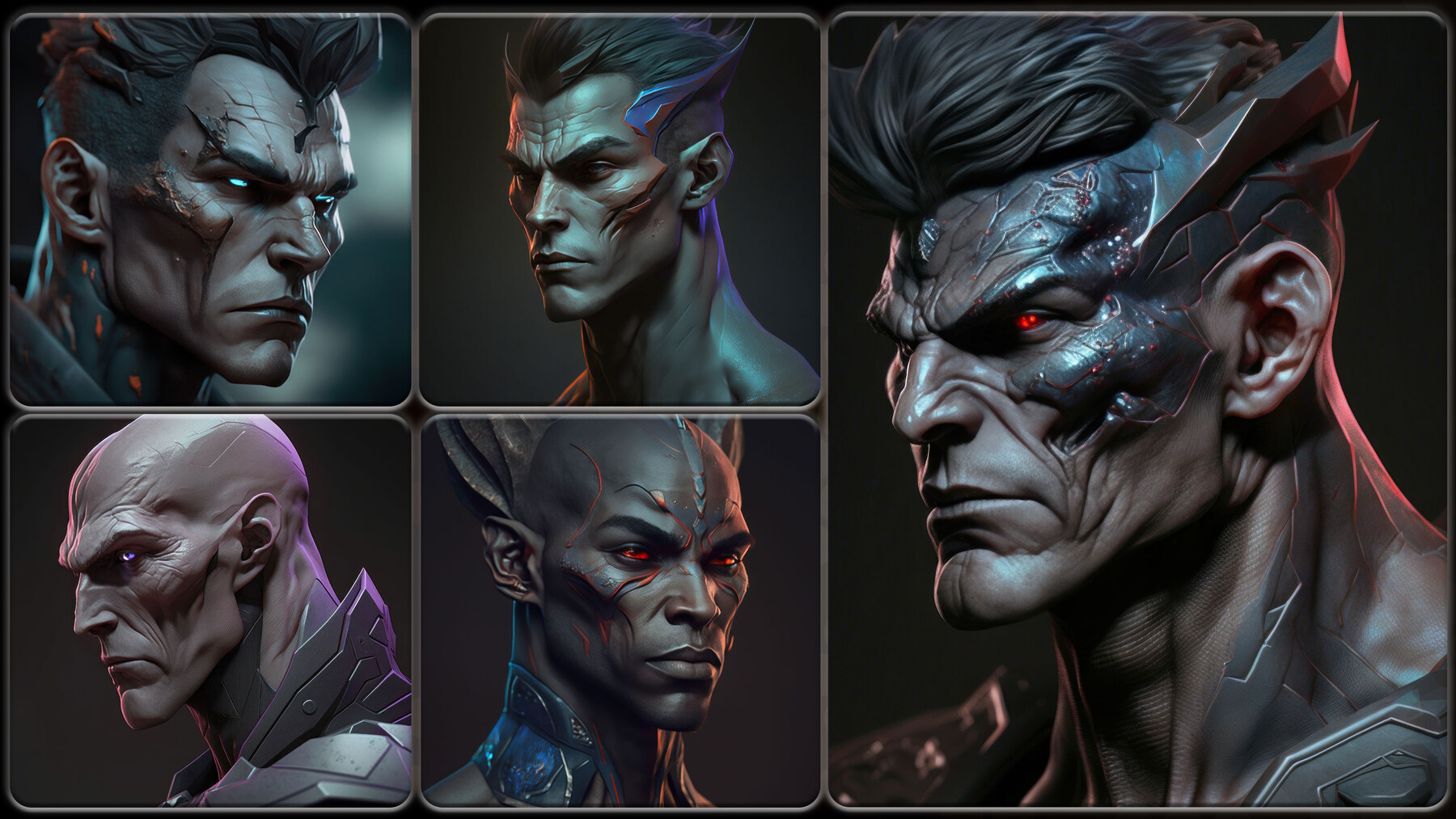 ArtStation - 300 Sci-Fi Head Sculpt (Male and Female) Reference Pack | 4K | v.9 | Artworks