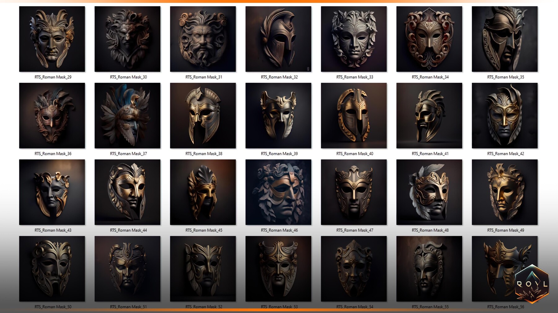 ArtStation - 183 Roman Mask reference Modeling /Designing Vol 04 | Artworks