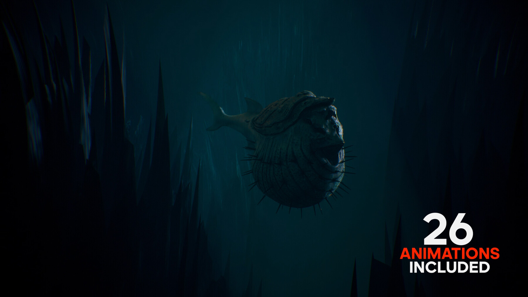 ArtStation - Fish low poly model / Porcupinefish Diodon lowpoly / ocean ...