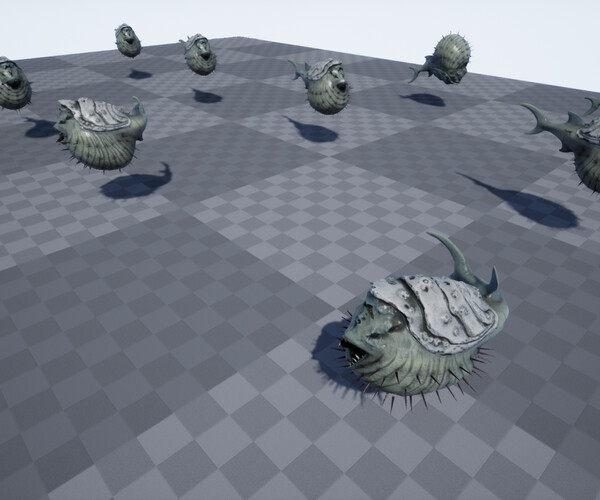 ArtStation - Fish low poly model / Porcupinefish Diodon lowpoly / ocean ...