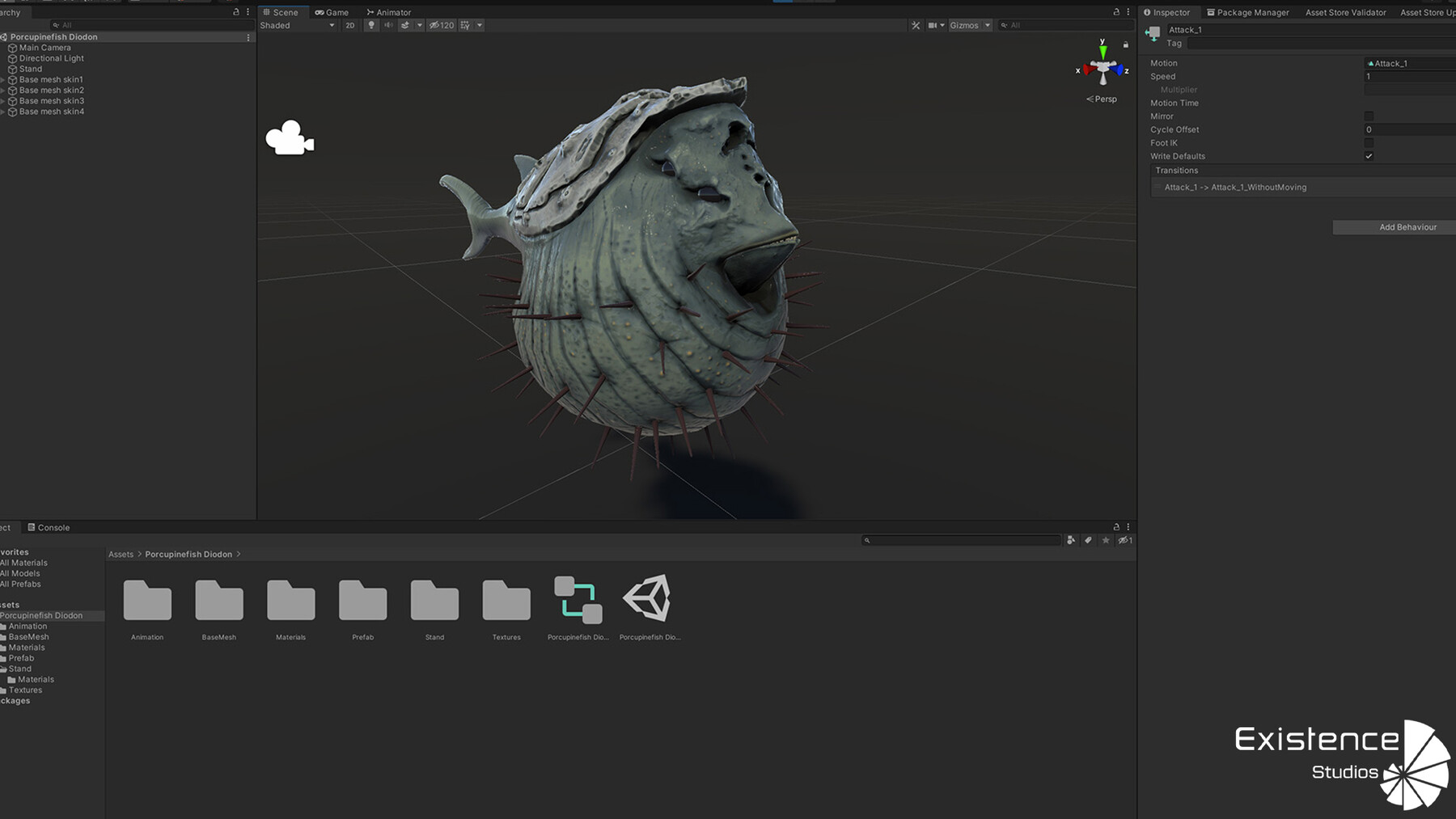 ArtStation - Fish low poly model / Porcupinefish Diodon lowpoly / ocean ...