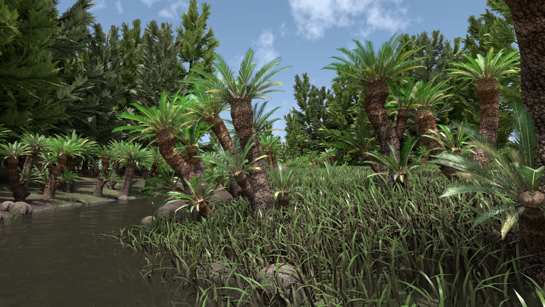 ArtStation - 3D Model: Mesozoic Landscape | Resources
