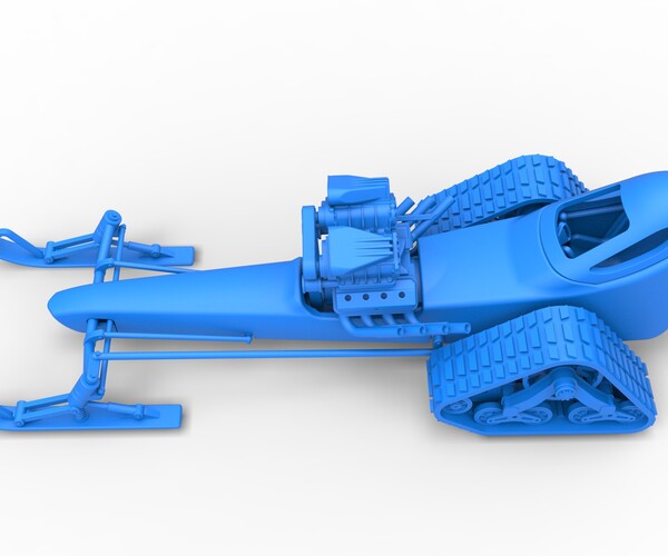 ArtStation - 3D printable Diecast Front engine old school snow dragster ...