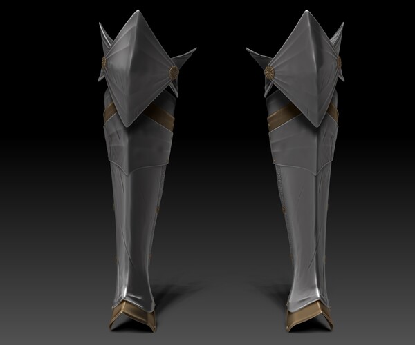 ArtStation - Knee Ankle Armor Sculpt Project | Resources