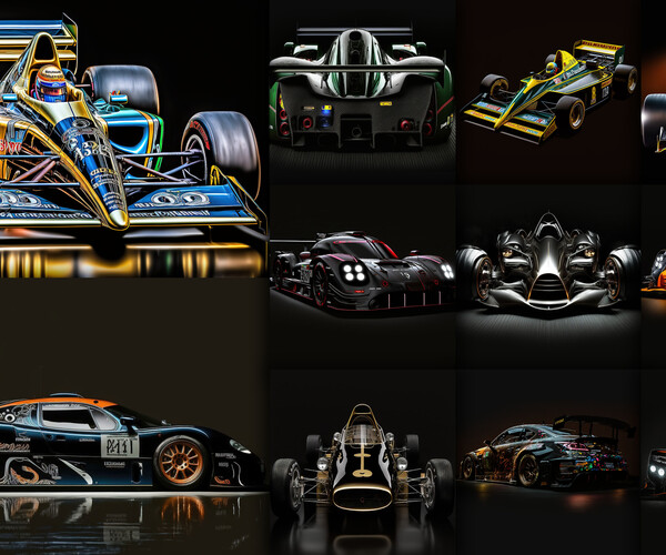 ArtStation - 107 Race Car Illustration Pack (More Than 8K Resolution ...