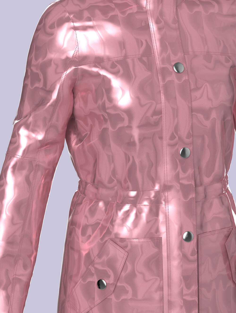 ArtStation - METALLIC PATTERNED RAINCOAT | Resources
