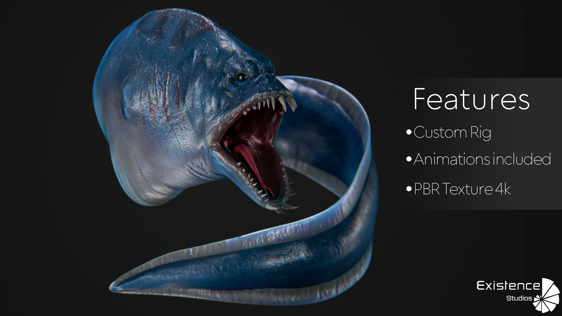 ArtStation - Fish low poly model / Moray Eel lowpoly fish / ocean horror / monster fish / #4 ...