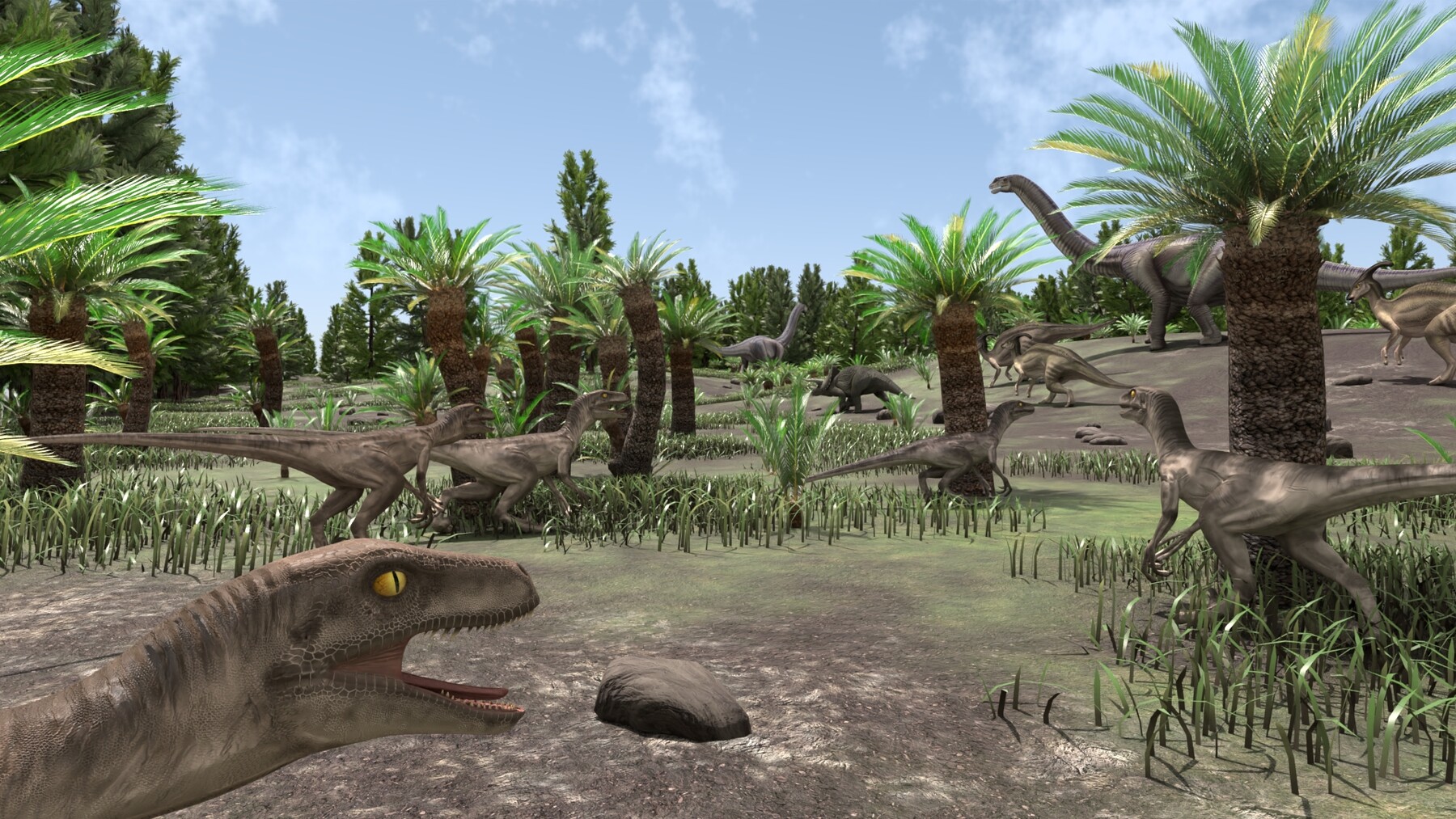 ArtStation - 3D Model: Mesozoic Landscape Dinosaur Collection | Resources