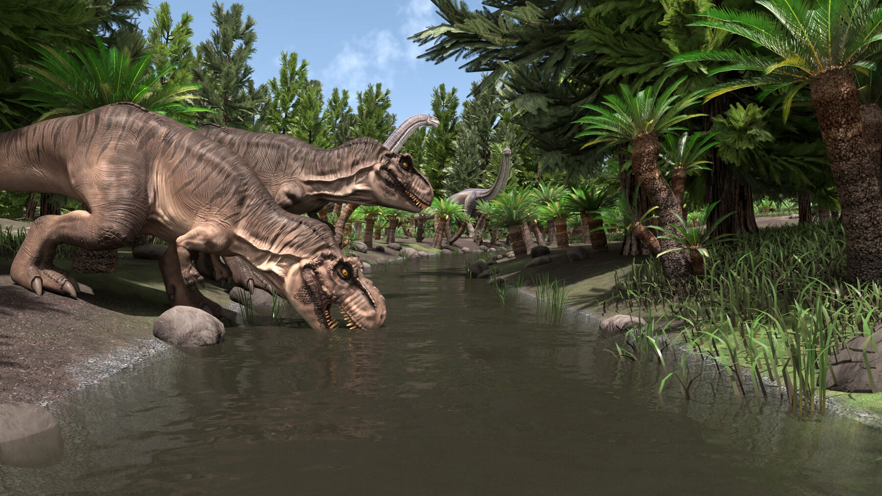 ArtStation - 3D Model: Mesozoic Landscape Dinosaur Collection | Resources
