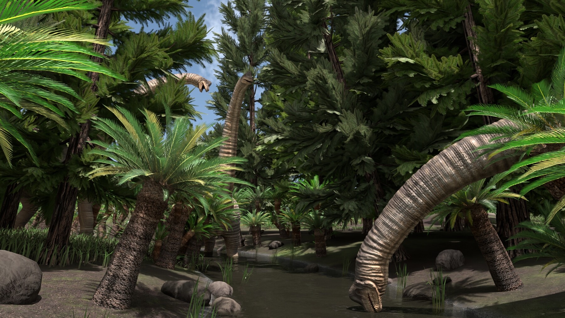 ArtStation - 3D Model: Mesozoic Landscape Dinosaur Collection | Resources
