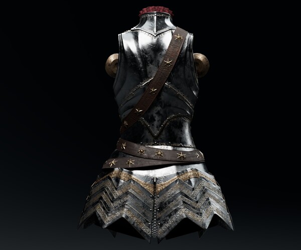 ArtStation - Female Body Armor Set MidPoly | Game Assets