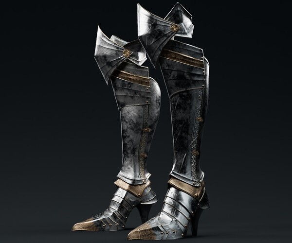 ArtStation - Female Foot And Ankle Armor MidPoly | Game Assets