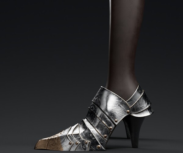ArtStation - Female Foot Armor MidPoly | Game Assets
