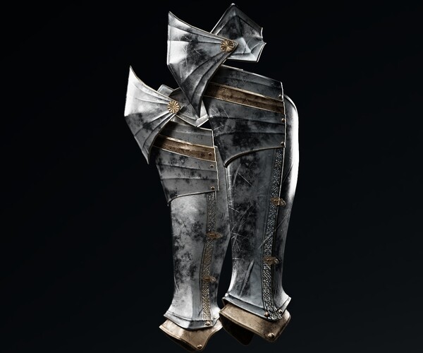 ArtStation - Female Knee Ankle Armor MidPoly | Game Assets
