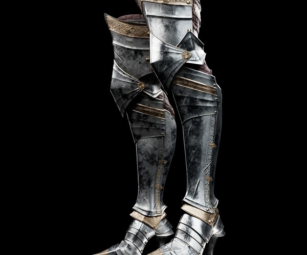 ArtStation - Female Leg Armor Set Armor MidPoly | Game Assets