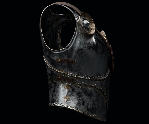 ArtStation - Female Upper Chest Armor MidPoly | Game Assets