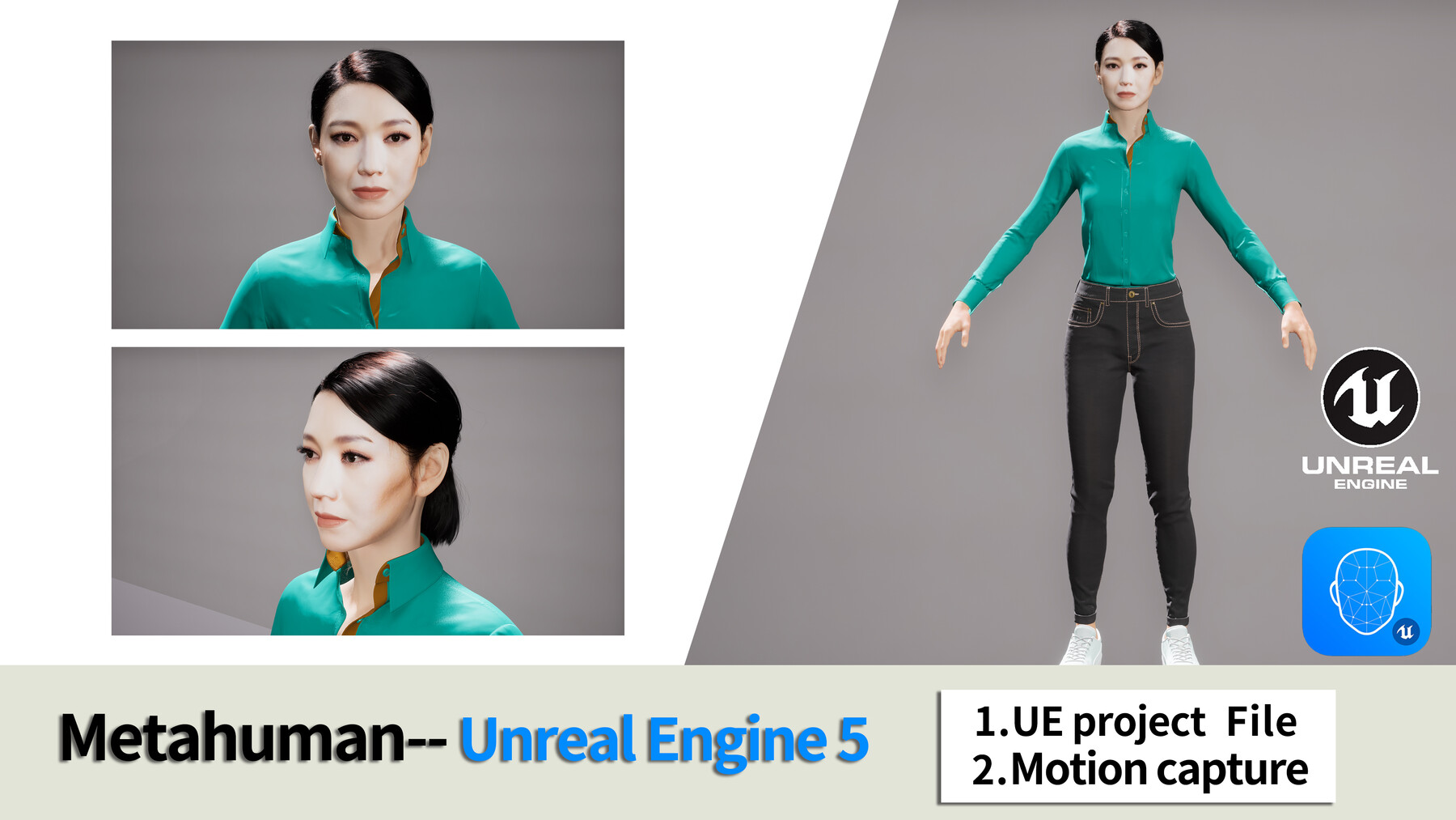 ArtStation - QIQI- Mature elegant woman--Metahuman/Unreal engine 5/Motion capture/Facial capture ...