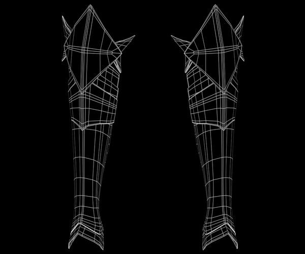 ArtStation - Female Knight Ankle Knee LowPoly | Game Assets