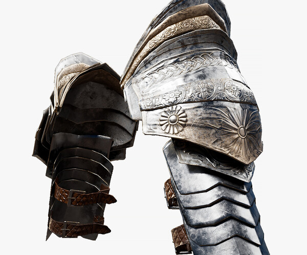 ArtStation - Female Knight Shoulder Armor LowPoly | Game Assets