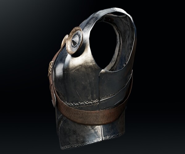 ArtStation - Female Knight Upper Chest Armor Set LowPoly | Game Assets