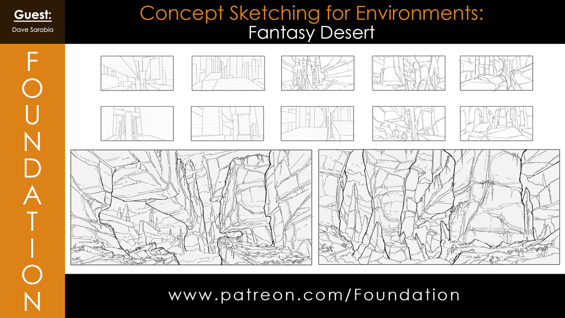 ArtStation - Foundation Art Group - Concept Sketching for Environments: Fantasy Desert - with ...