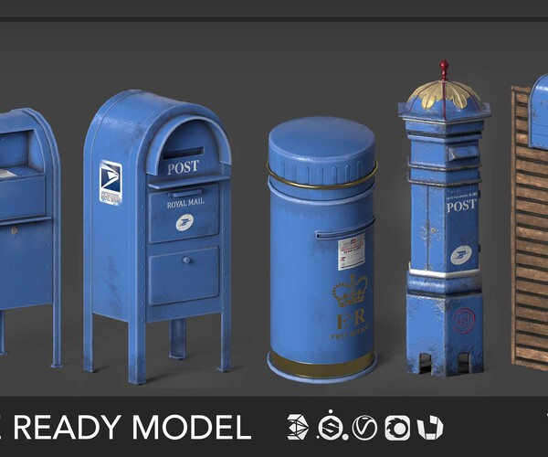 ArtStation - 10 Post Office + Material | Game Assets