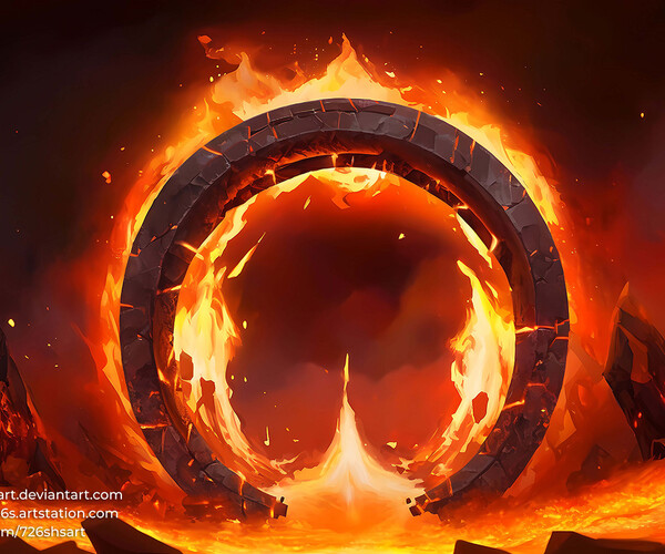 ArtStation - (11) Portal of The Flame (Image + Prompt) | Artworks