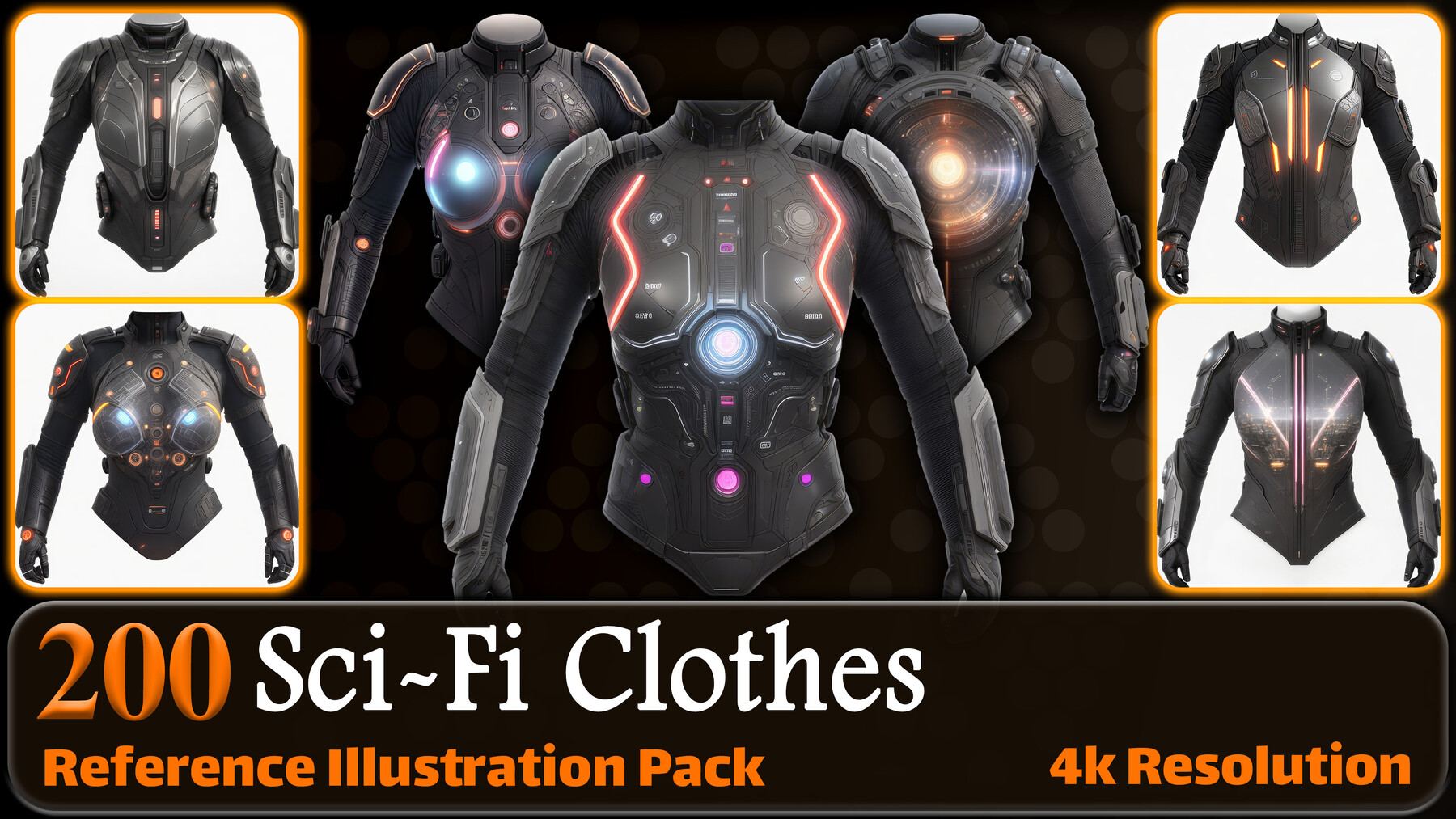 ArtStation - 200 Sci-Fi Clothes Reference Pack | 4K | v.1 | Artworks