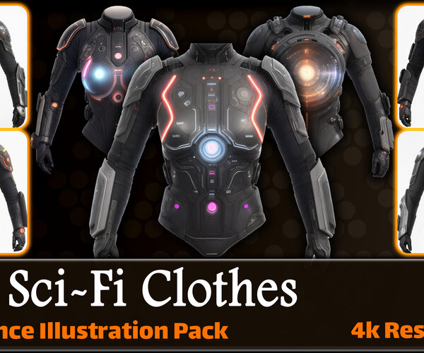 ArtStation - 200 Sci-Fi Clothes Reference Pack | 4K | v.1 | Artworks