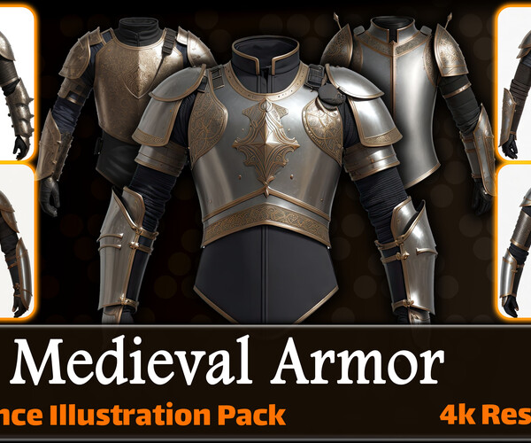 ArtStation - 200 Medieval Armor Reference Pack | 4K | v.5 | Artworks