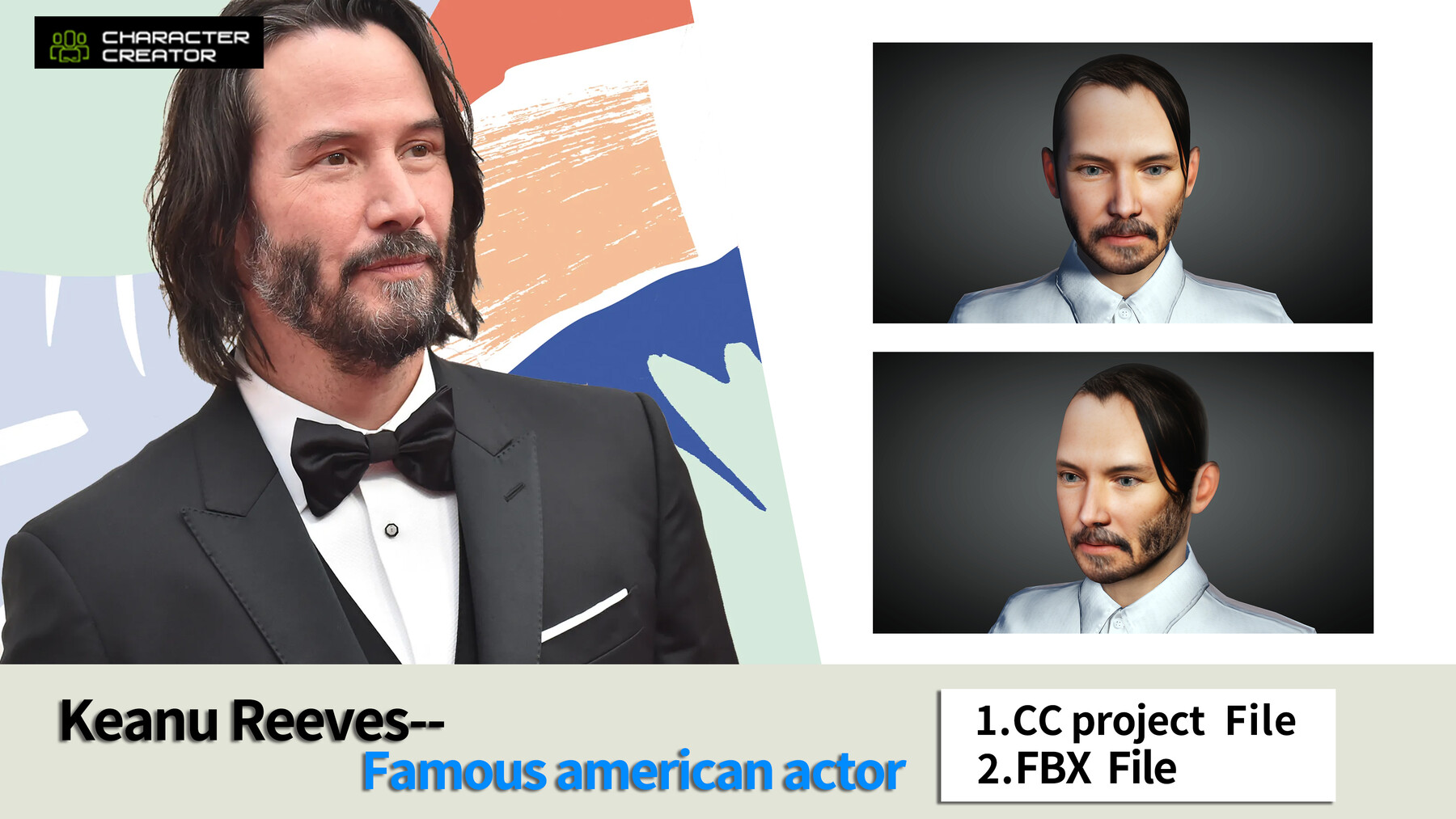 ArtStation - Keanu Reeves/Famous american actor with blendshape and ...