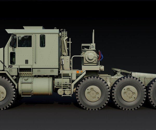 ArtStation - Oshkosh M1070 HET 8x8 military truck | Game Assets