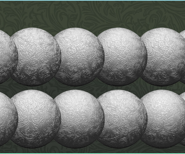 ArtStation - Ornaments Tileable Alphas (Displacement Maps) for ZBrush ...