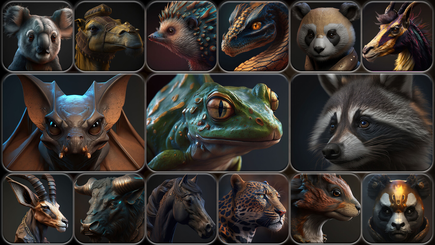 ArtStation - 300 Animal Head Sculpt Reference Pack | 4K | v.11 | Artworks