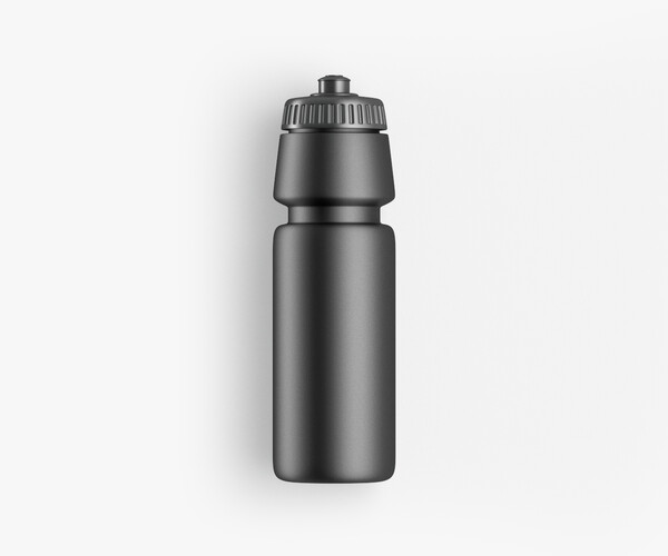 ArtStation - Black Plastic Sport Bottle - water botle with cap | Resources