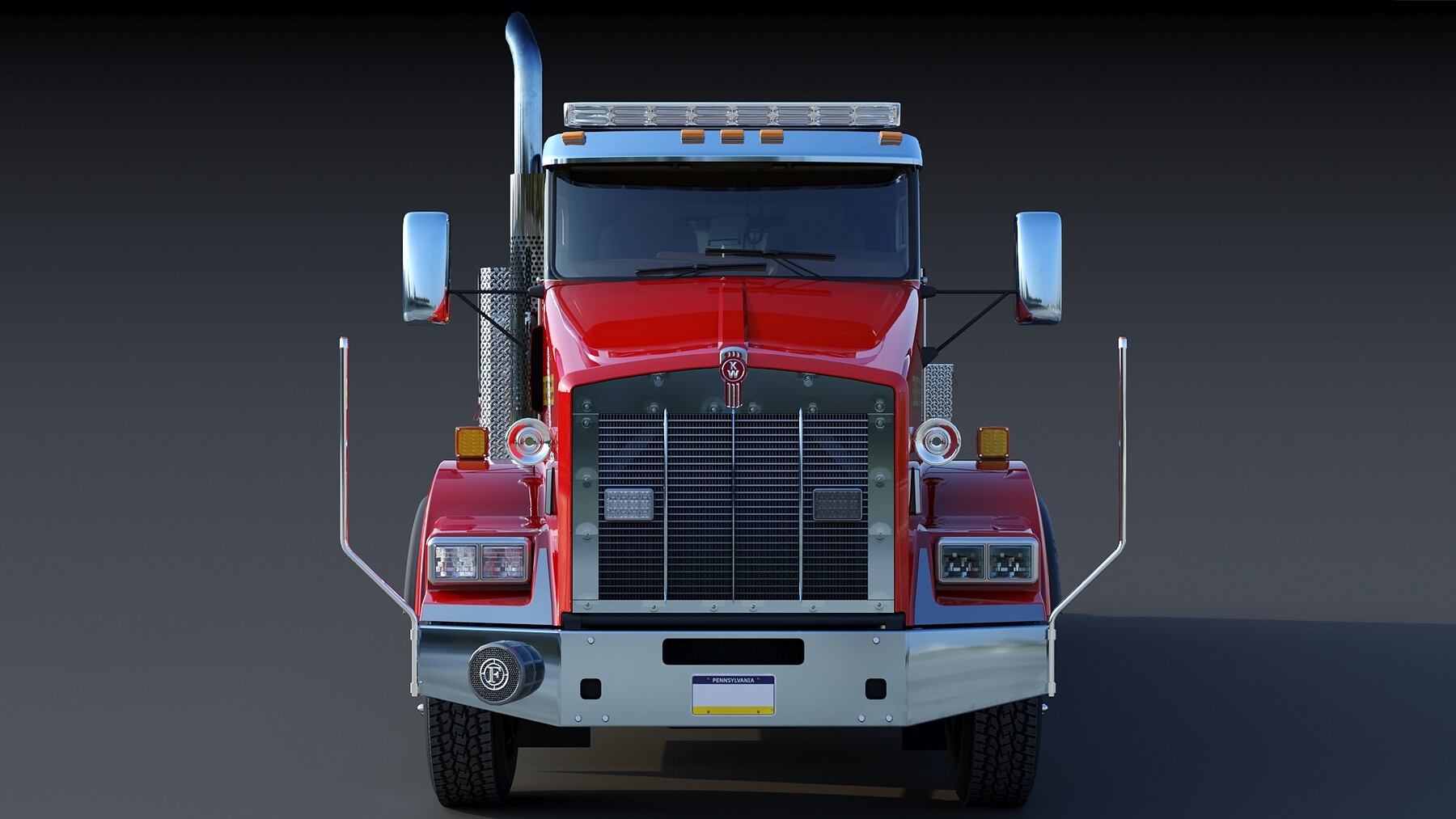 ArtStation - Kenworth T800 Fire tanker truck | Game Assets