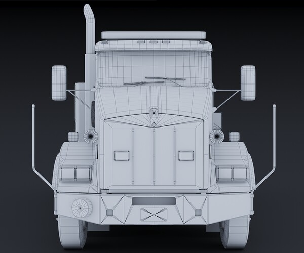 ArtStation - Kenworth T800 Fire tanker truck | Game Assets