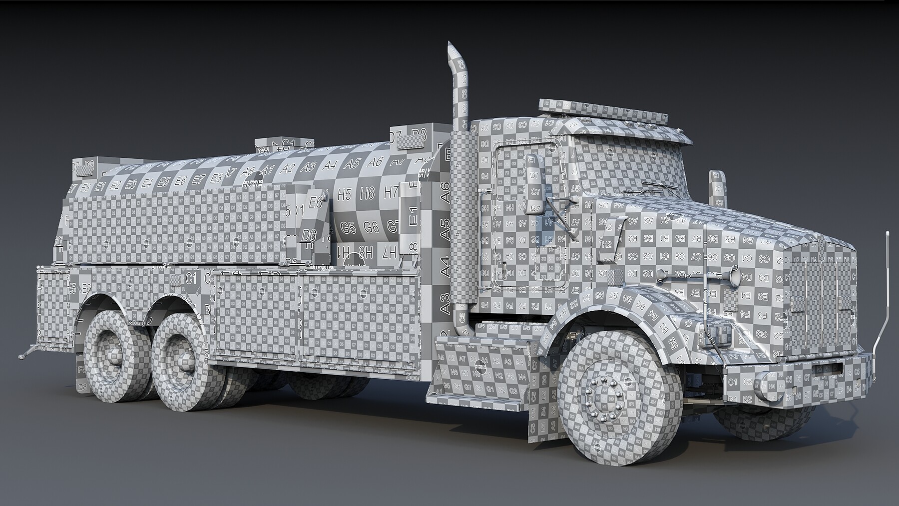 ArtStation - Kenworth T800 Fire tanker truck | Game Assets