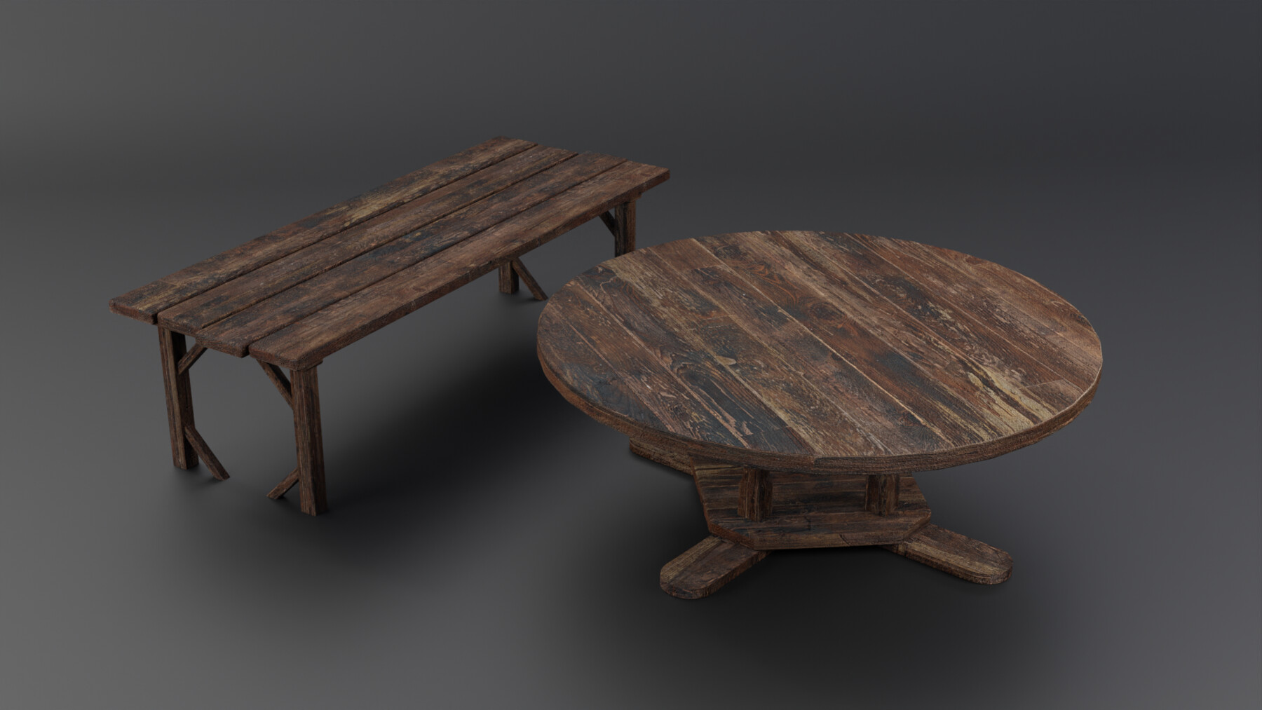 ArtStation - Medieval Tables and Chairs | Game Assets