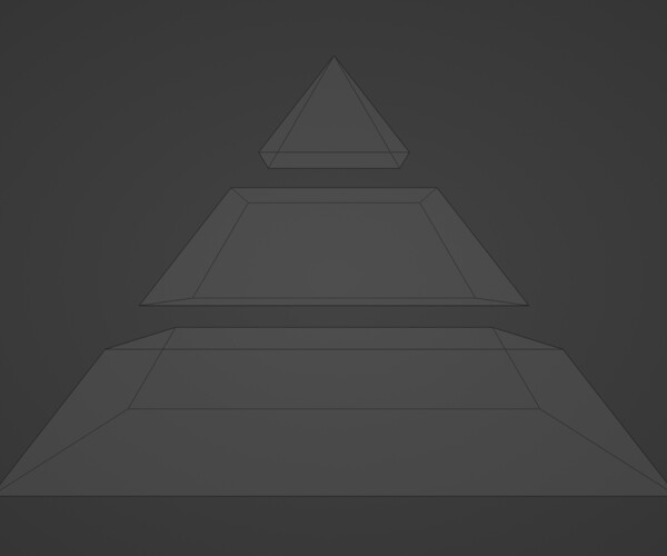 ArtStation - Pyramid Separated into 3 Parts | Game Assets