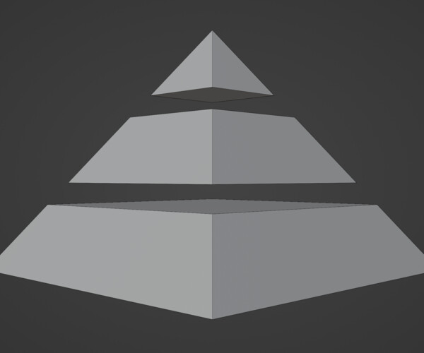 ArtStation - Pyramid Separated into 3 Parts | Game Assets