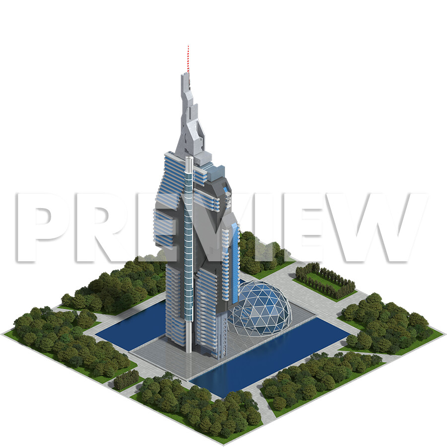 ArtStation - Architecture (Tile#0043, 2x2) – Dimetric Projection ...