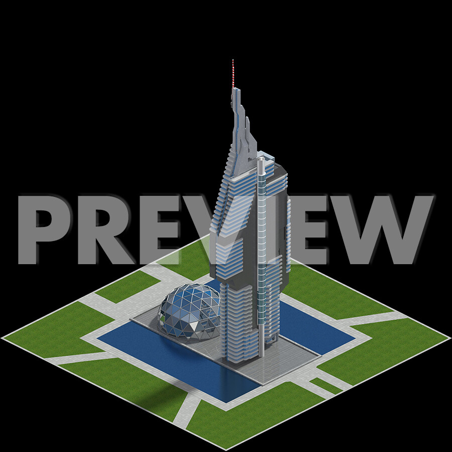 ArtStation - Architecture (Tile#0043, 2x2) – Dimetric Projection ...