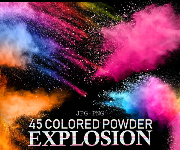 ArtStation - 45 Explosion of Colored Powder, Holy Powder Texture ...