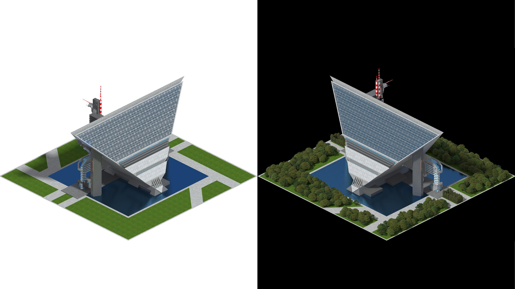 3000ad - Architecture (Tile#0046, 2x2) – Dimetric Projection Illustrations