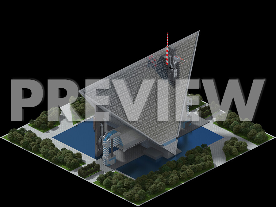 ArtStation - Architecture (Tile#0046, 2x2) – Dimetric Projection ...