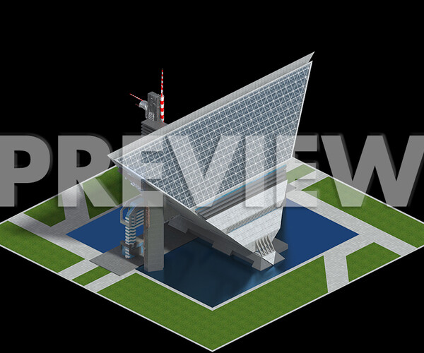 ArtStation - Architecture (Tile#0046, 2x2) – Dimetric Projection ...